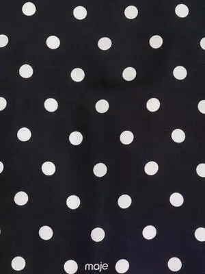 Maje Polka-dot Silk Scarf