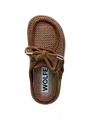 NAKED WOLFE Blizzard Raffia Mules