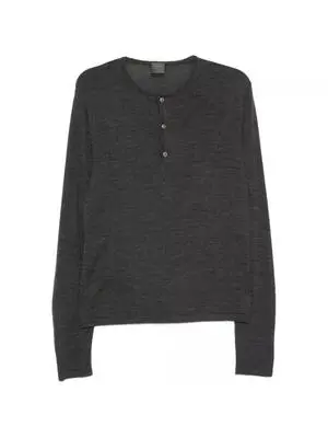 TEAM WANG DESIGN Reset Henley T-shirt - Grey