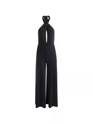 Alice + Olivia Evelina Halter Jumpsuit - Black