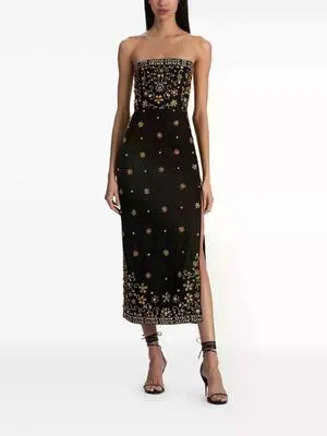 Alice + Olivia Nina Embellished Strapless Dress
