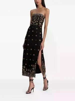 Alice + Olivia Nina Embellished Strapless Dress
