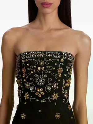 Alice + Olivia Nina Embellished Strapless Dress