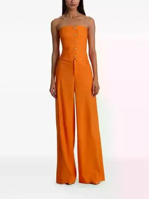 Alice + Olivia Strapless Button-down Top
