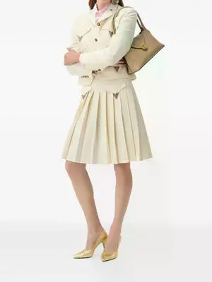 Versace Pleated Medusa Plaque Skirt