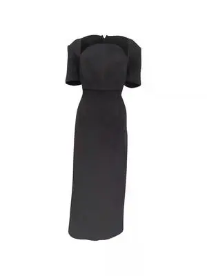 Roland Mouret Moon Neck Midi Dress
