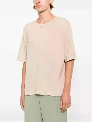 Maison Kitsuné Logo-embroidered T-shirt - Neutrals