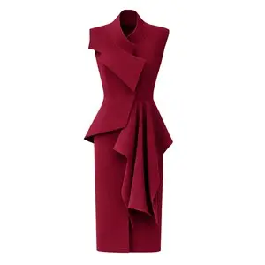 JULIA ALLERT Sleeveless Button-front Midi Dress