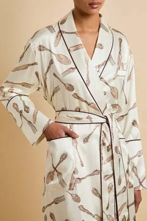 Olivia Von Halle Capability Sevilla Silverware Robe