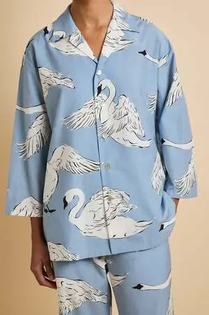 Olivia Von Halle Casablanca Laia Swan Pajamas