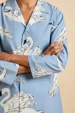 Olivia Von Halle Casablanca Laia Swan Pajamas