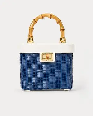 Lilly Pulitzer® Sienna Top Handle Wicker Bag