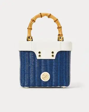 Lilly Pulitzer® Sienna Top Handle Wicker Bag