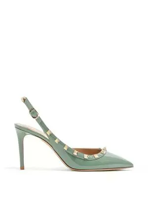 Valentino Garavani Rockstud Patent Slingback Pumps