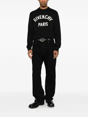Givenchy Intarsia-knit Logo Crewneck Sweater