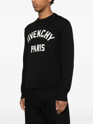 Givenchy Intarsia-knit Logo Crewneck Sweater