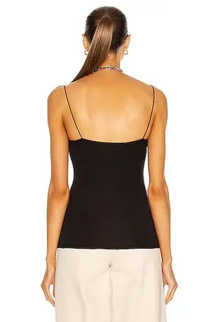 Enza Costa Supima Cotton Essential Strappy Tank - Black