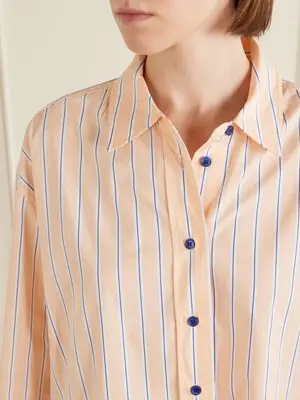 LA LIGNE Striped Cotton-poplin Shirt