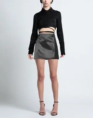 Erika Cavallini Mini Skirt In Virgin Wool Blend