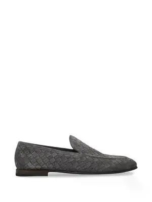 BARRETT Woven Suede Loafers - Grey