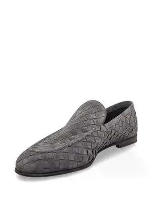 BARRETT Woven Suede Loafers - Grey