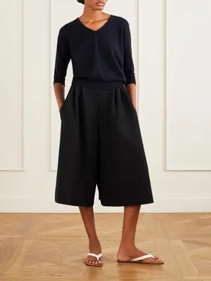 THE ROW Orchidea Cashmere Knit V-neck Sweater