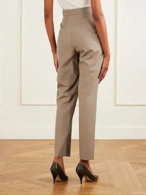 THE ROW Eranza Wool Straight-leg Pants - Gray