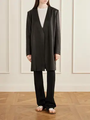 THE ROW Clarisa Leather Knee-length Coat