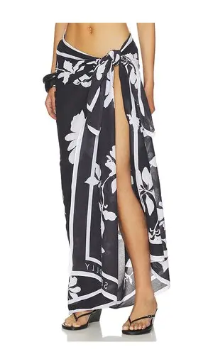 Seafolly May Flower Sarong In & White - Black