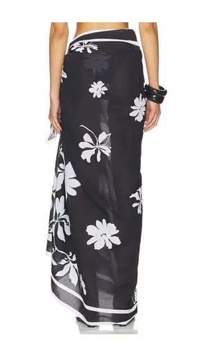 Seafolly May Flower Sarong In & White - Black