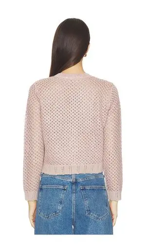 L'Agence Blanca Sequin Crop Cardigan