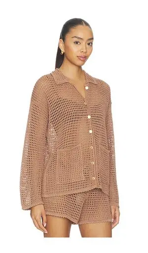 L'Agence Mariana Pointelle Knit Shirt