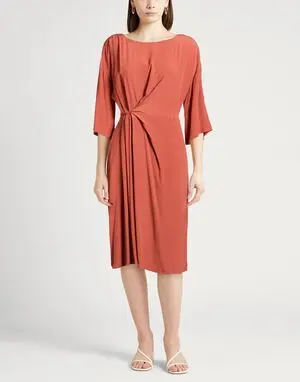 SEMICOUTURE Midi Dress In Acetate And Silk