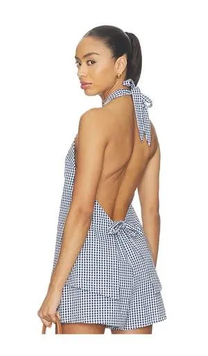 Show Me Your Mumu Halterneck Top With Self-tie Closure