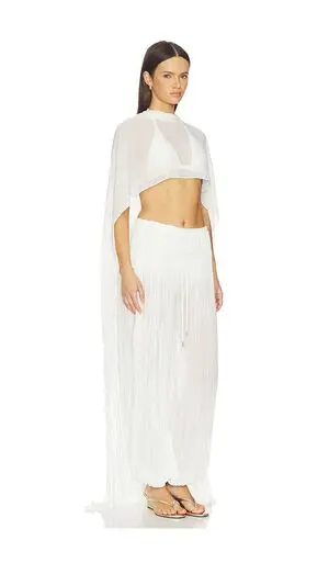 Simkhai Genoa Sheer Jersey Cape