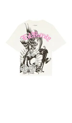Ed Hardy Panthers Boxy Tee In Cream
