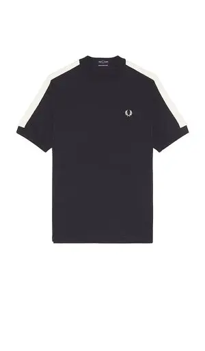 Fred Perry Cable Taped T-shirt In Blue