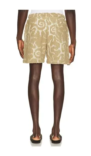 Oas Porto Textured Terrycloth Shorts - Beige