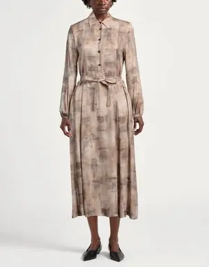 Peserico Midi Shirt Dress - Beige