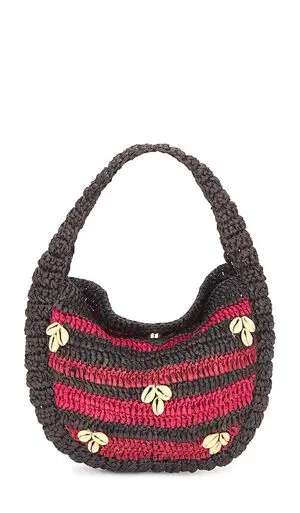 Free People Belize Raffia Shell Clutch