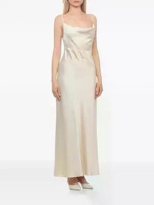 D.exterior Cowl-neck Maxi Dress In Satin