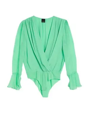 Pinko Draped V-neck Long Sleeve Bodysuit
