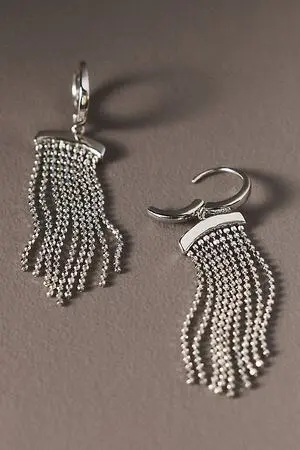 Nadri Rhodium-plated Brass Cubic Zirconia Huggie Hoop Earrings - Silver