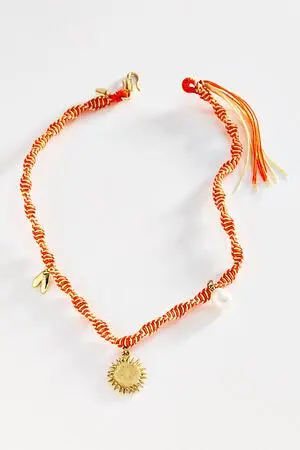 ALEMAIS Calypso Macrame Charm Necklace - Multi