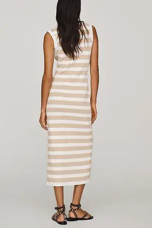 Endless Rose Striped Button-front Midi Dress