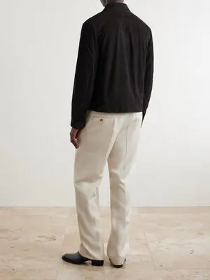 Zegna Suede Zip-up Blouson Jacket