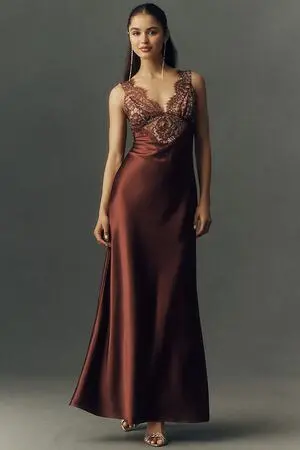 Bardot Torie Lace Slip Maxi Dress