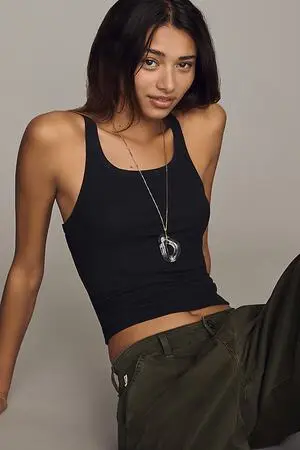 Sanctuary Sprinter Rib Tank Top - Black