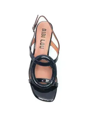BIBI LOU Patent Leather Slingback Sandals - Blue