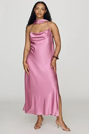 Maeve Scarf Midi Slip Dress - Crocus